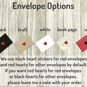 TINY Book Page Envelopes for Mini Journal, Little Love Note Red Mini ...