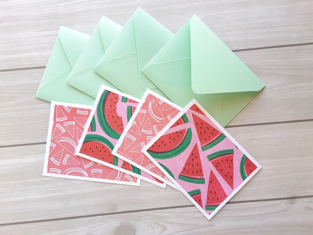 A2 Note Cards / Blank Stationery / With Green Envelopes / A2 - Etsy