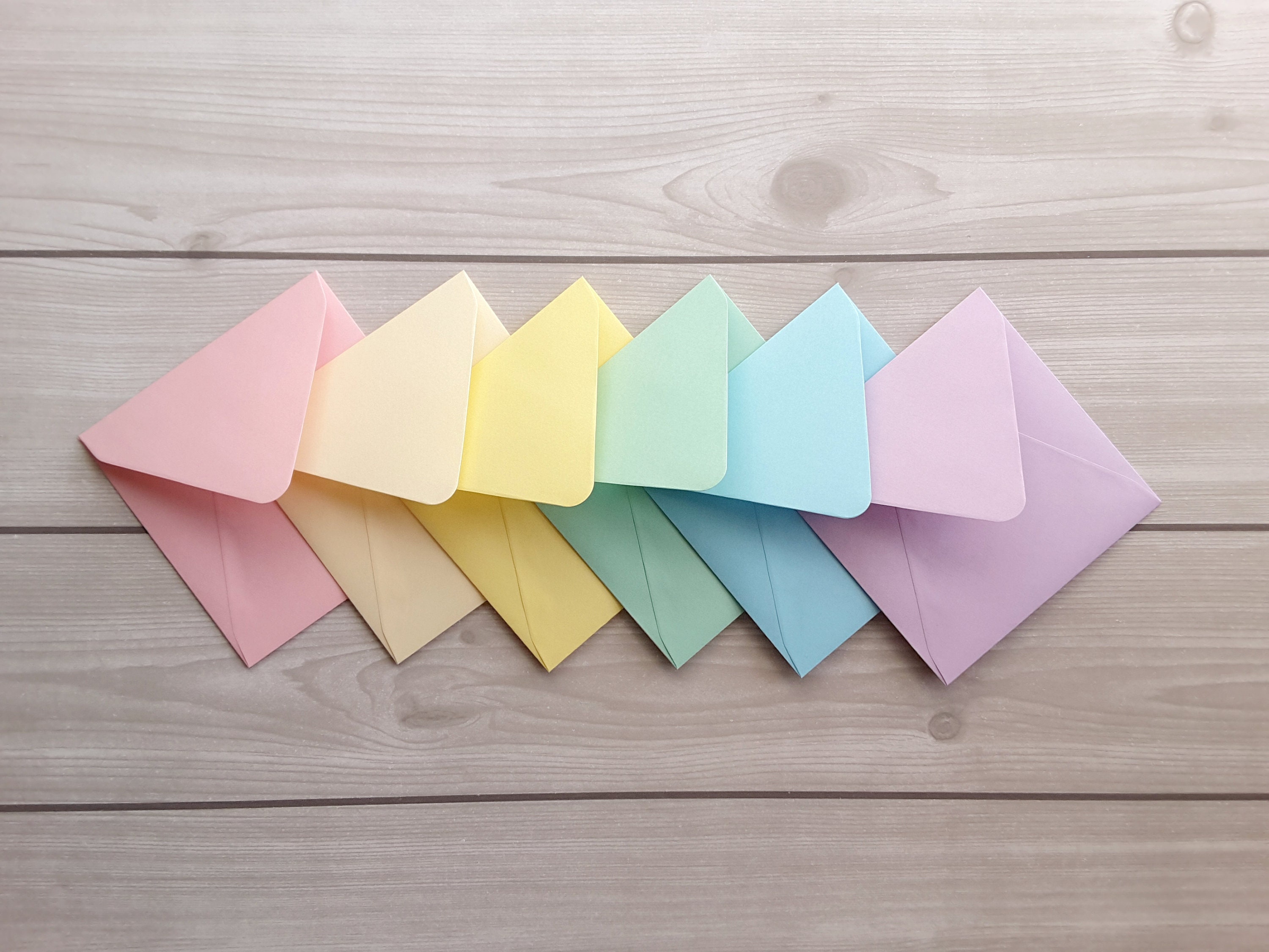4 5 X 4 5 Pastel Color Envelopes Fit Etsy Australia