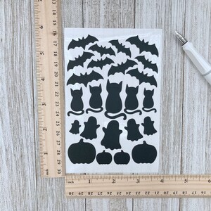 Black Bats Stickers Vinyl Halloween Stickers Ghost Cat Stickers for ...