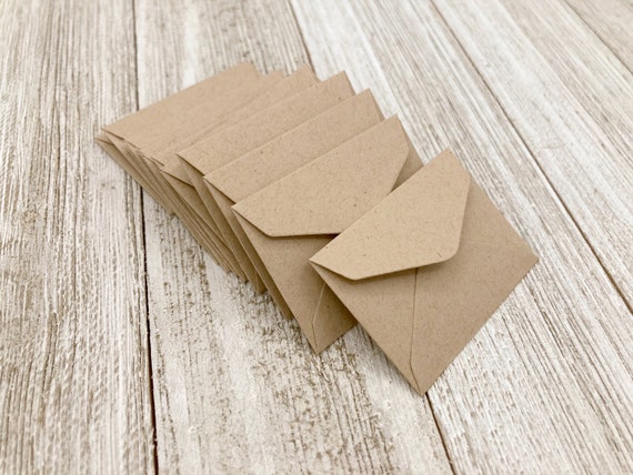 TINY Recycle Kraft Envelopes/ Mini Kraft Envelope/ Little Love | Etsy