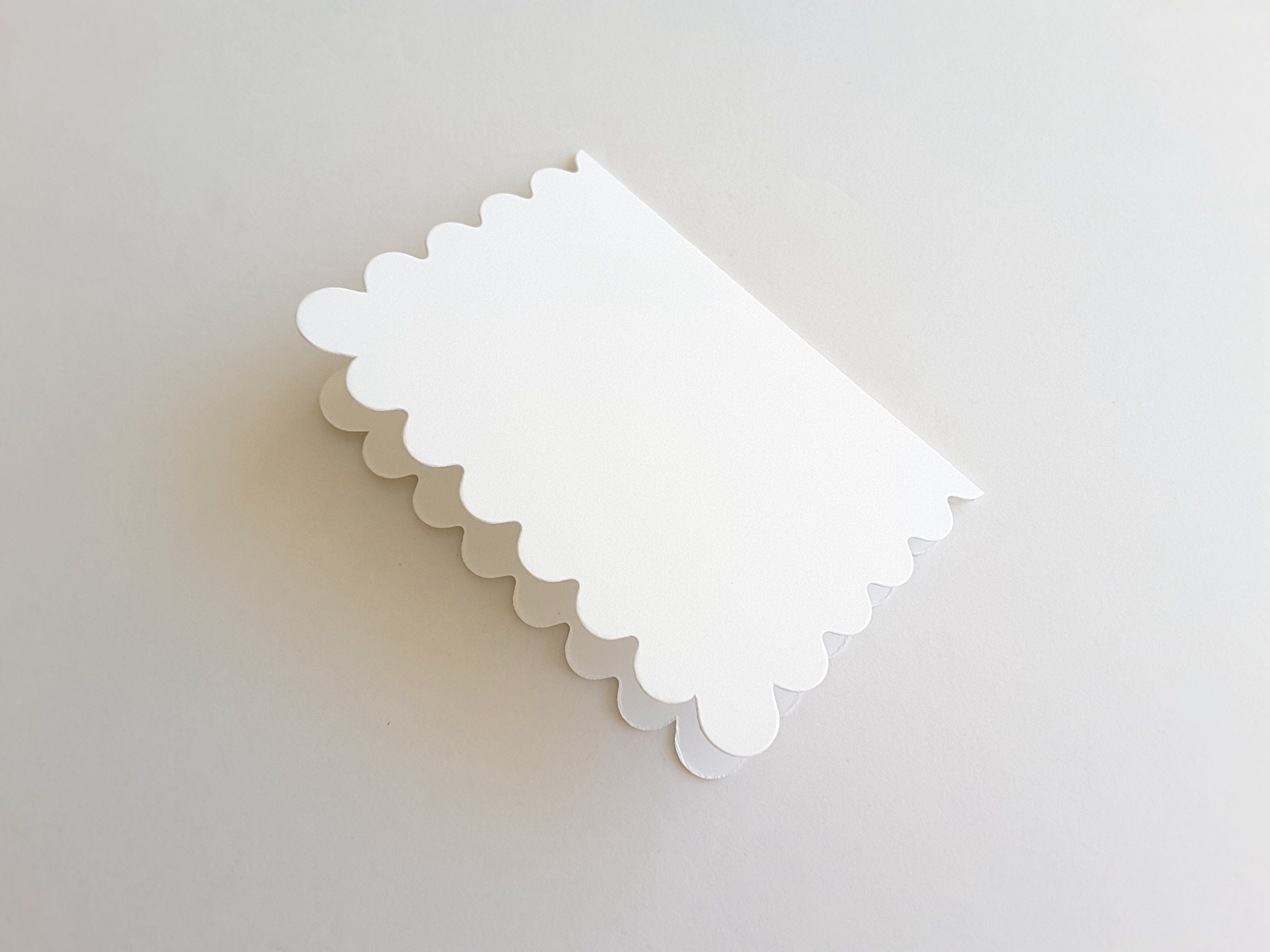 2.5 X 3.25 Scalloped Edge Fold Cards/ Kraft/ - Etsy