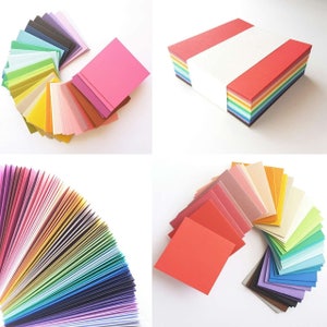 2x2 3x3 4x4 5x5 Inch Colorful Square Fold Cards/ Blank Craft Cards ...