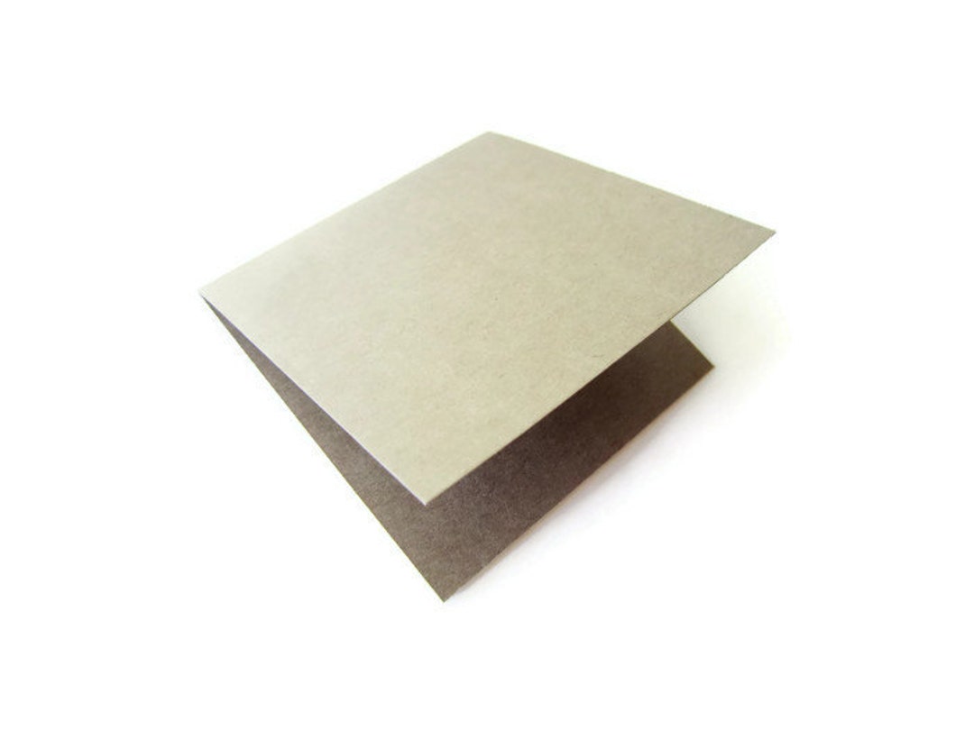 2x2 3x3 4x4 5x5 Inch Square Fold Cards/ Kraft/ Cream/ White Fold Note ...