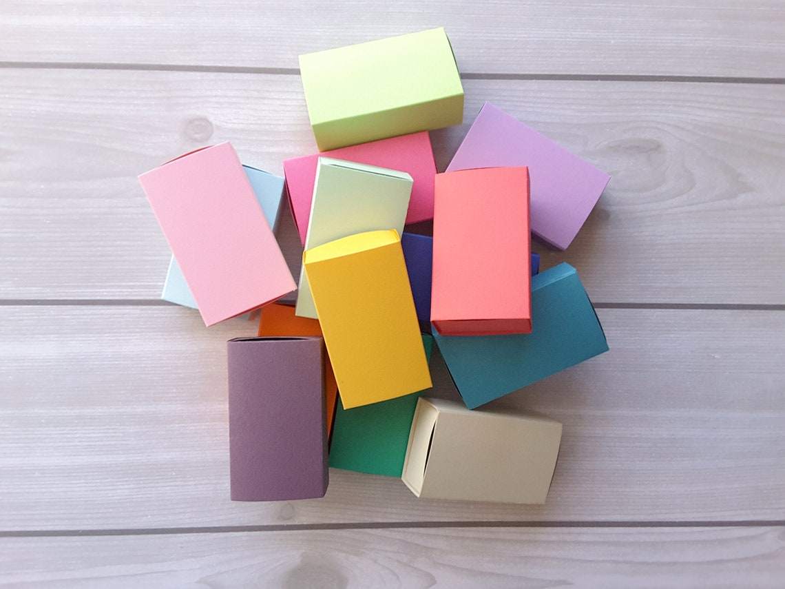 Slide Box/ Assorted Solid Color Mini Boxes / Favor Box / - Etsy