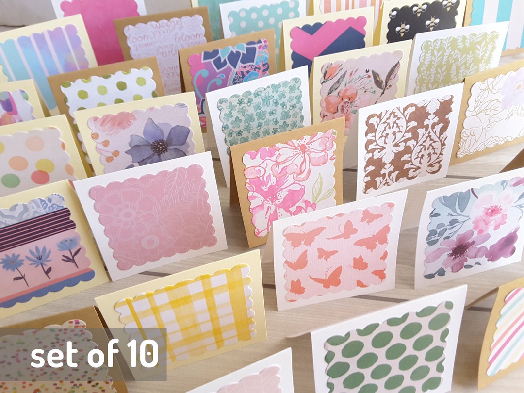 3 X 3 Mini Note Cards / Blank Note Cards / Thank You Cards / Mini Thank ...