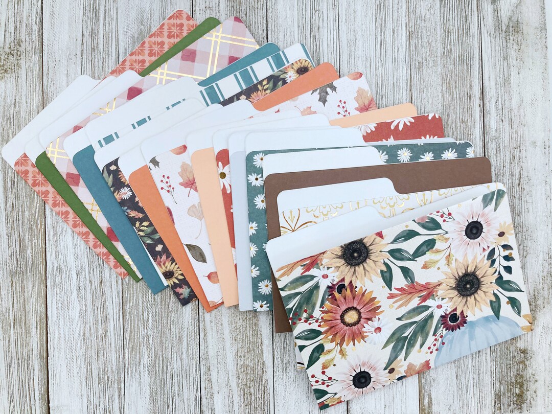 Fall Themed Folders Assorted Pattern for Scrapbooking & Craft ...