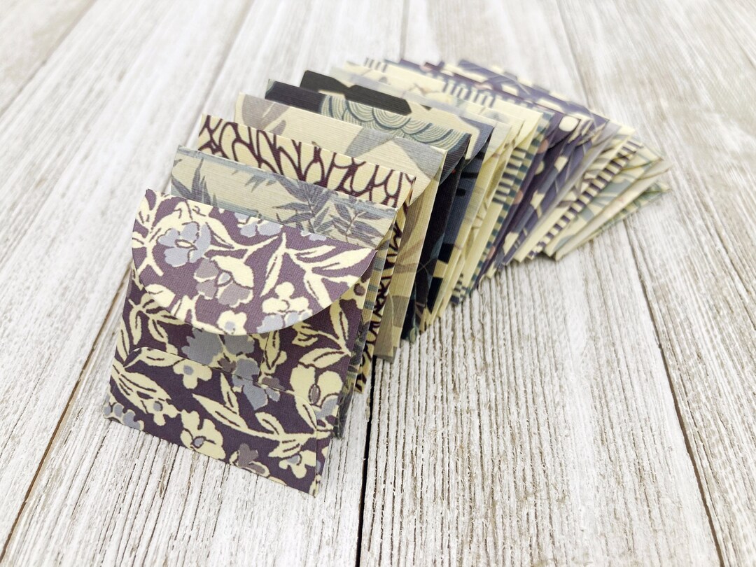 Retro Navy Themed TINY Square Envelopes/ Assorted Retro Mini Envelope ...