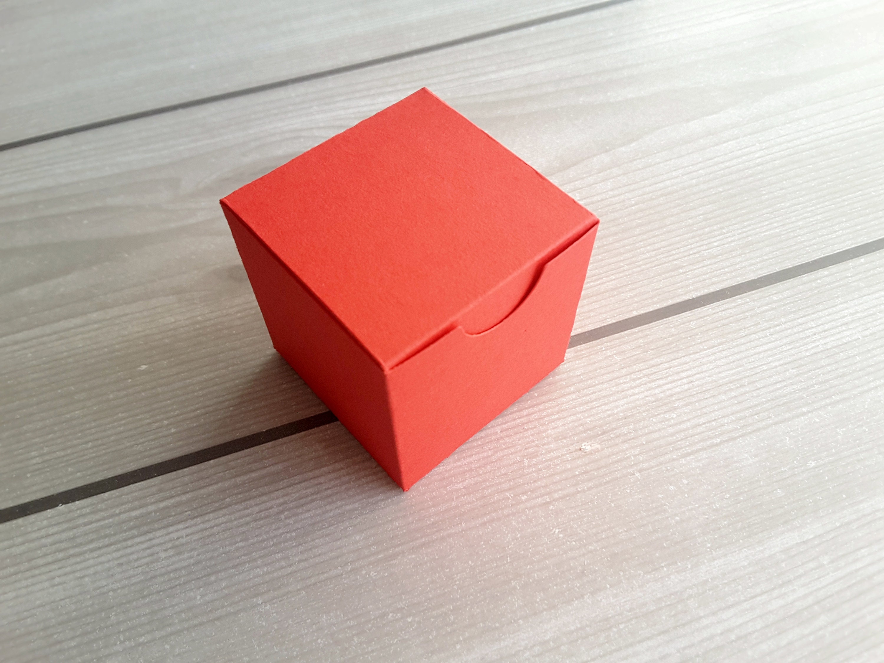 1.75 Tiny Cube Red Box / Red Box / Holiday Gift Box / | Etsy