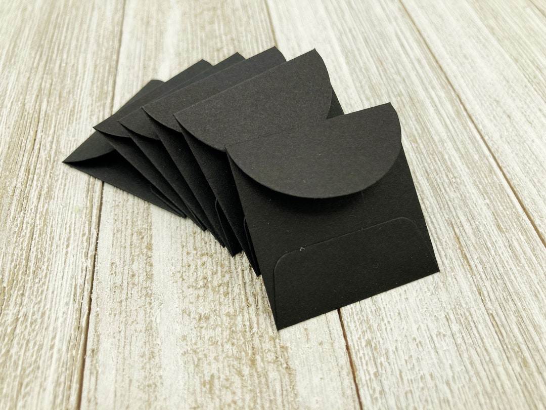 Bulk TINY Square Envelope Black Envelope Mini Love Note for Wedding ...