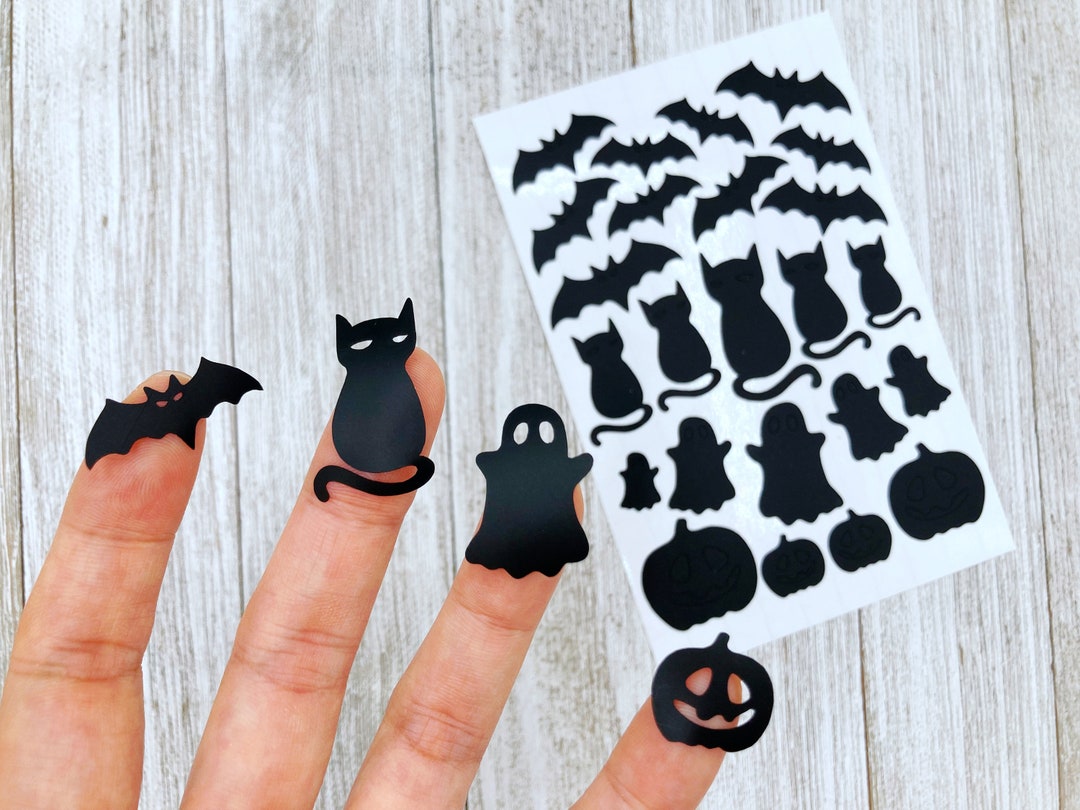 Black Bats Stickers Vinyl Halloween Stickers Ghost Cat Stickers for ...