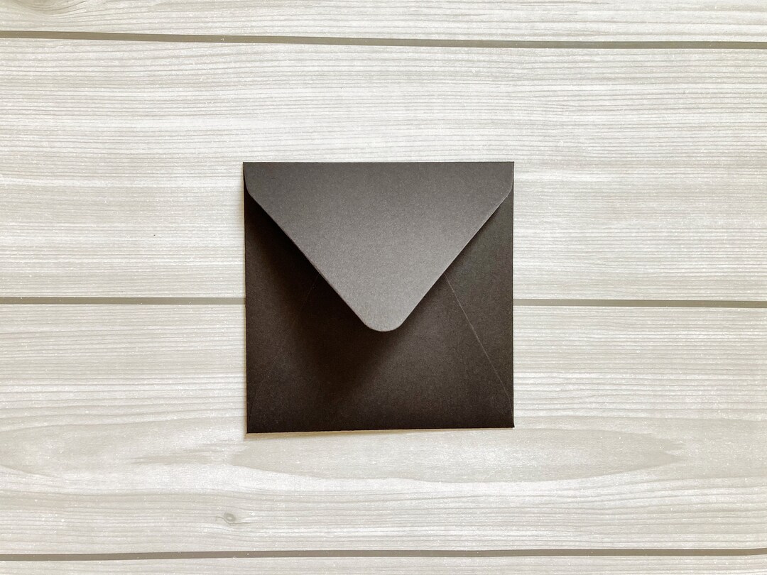 4.5 X 4.5 Black Envelopes/ Fit 4x4 Cards / Square Black Envelope / Set ...