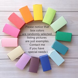 Slide Box/ Assorted Solid Color Mini Boxes / Favor Box / Handmade Mini ...