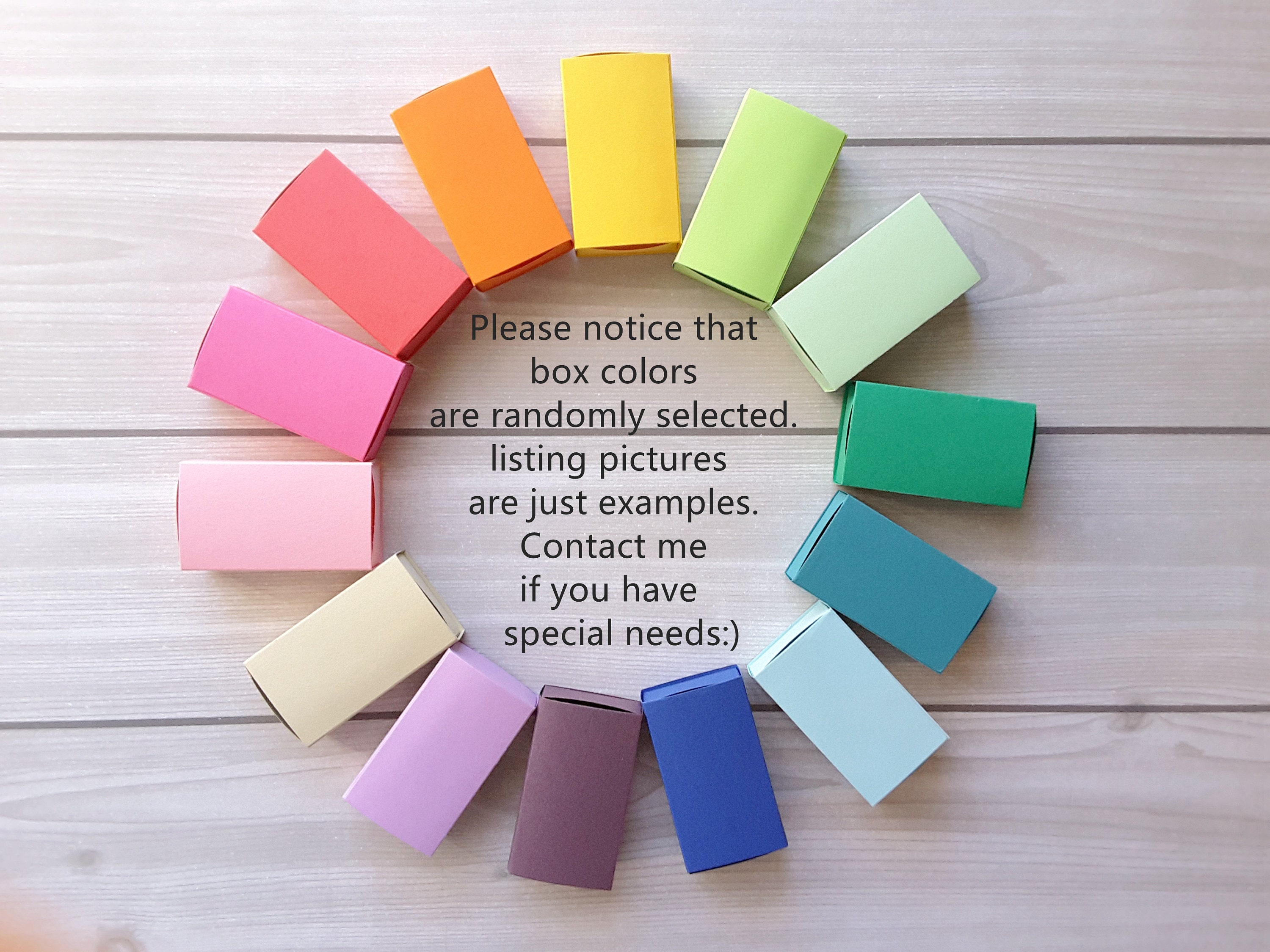 BULK Slide box/ Assorted solid color mini boxes / Favor Box / | Etsy