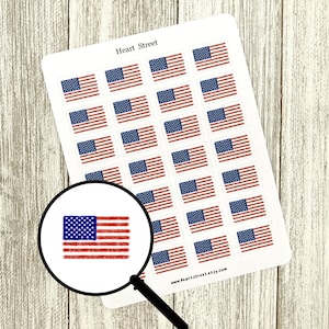 American Flag Stickers, Small Patriotic USA Stickers for July 4th ...