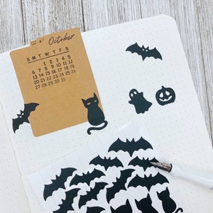 Black Bats Stickers Vinyl Halloween Stickers Ghost Cat Stickers for ...