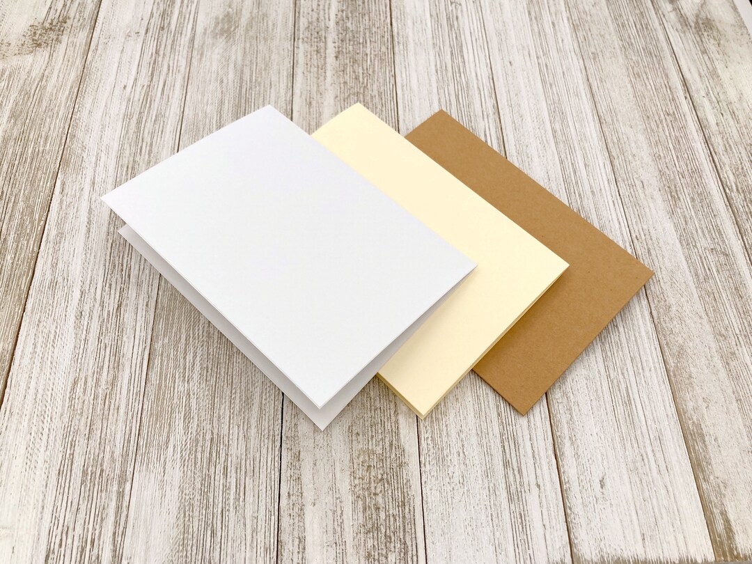 4 Bar Blank Fold Cards for Card Making, Scrapbooking, DIY Note Card and ...