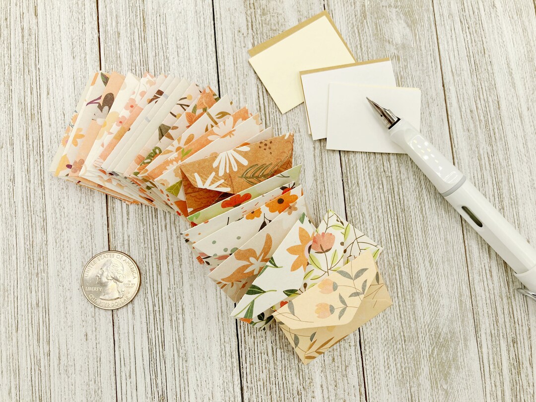 TINY Floral Envelope Samples/ Mini Floral Themed Envelopes/ Little Love ...