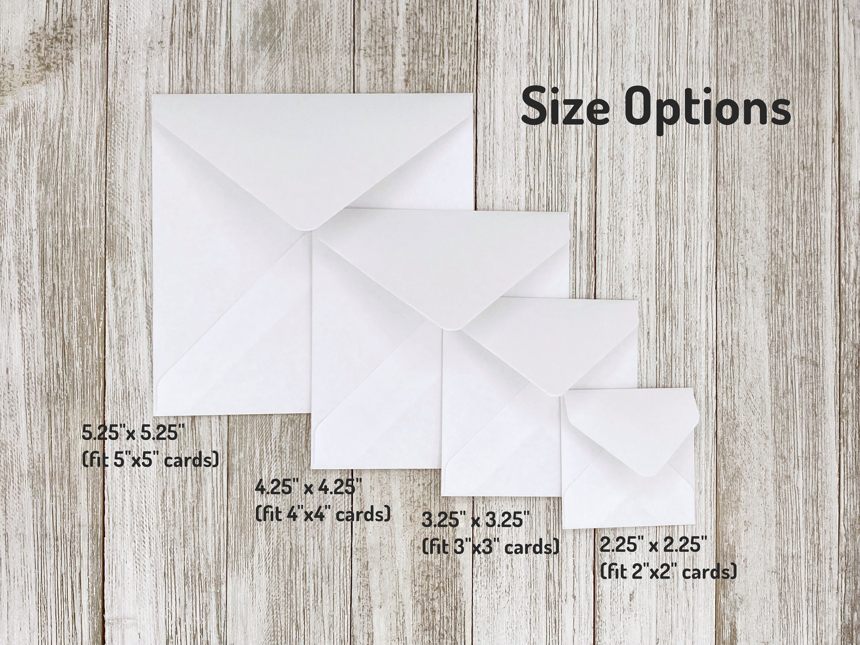 2x2 3x3 4x4 5x5 Card Envelopes Black Square Envelope Various Etsy 