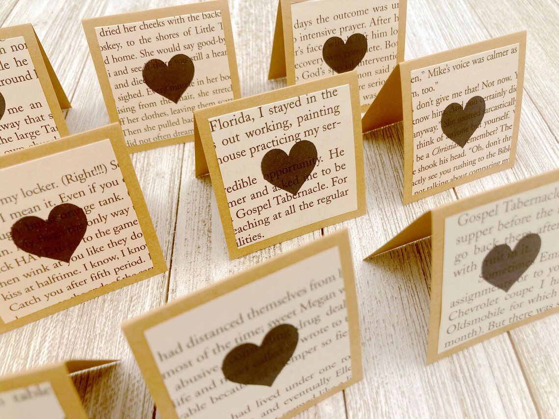 2 X 2 Mini Heart Cards / Little Note Cards / - Etsy
