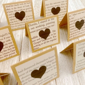 2 X 2 Mini Heart Cards / Little Note Cards / Square Note Cards / Book ...