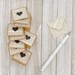 2 X 2 Mini Heart Cards / Little Note Cards / Square Note Cards / Book ...