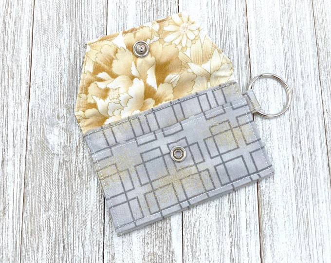 Mini Key Chain Wallet/ Simple ID Key Chain Pouch / Business Card Holder ...