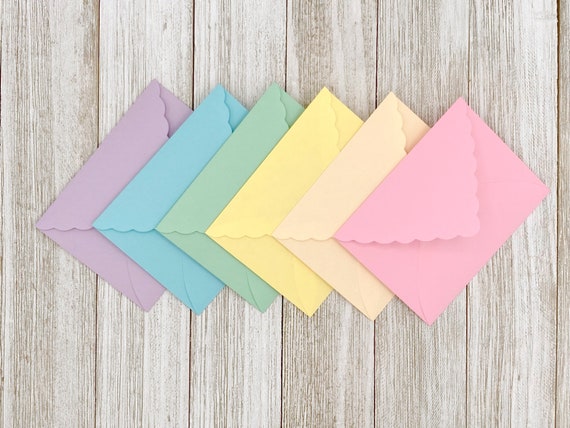 4 W X 3 H Pastel Envelopes/ Pastel Color Envelope/ Gift Tag - Etsy