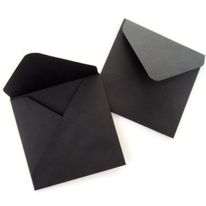 2x2 3x3 4x4 5x5 Card Envelopes/ Black Square Envelope for Party ...