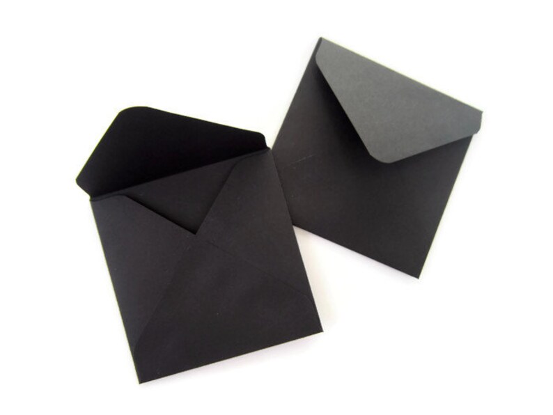 2x2 3x3 4x4 5x5 Card Envelopes/ Black Square Envelope/ Various - Etsy