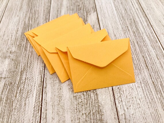 TINY Yellow Envelopes/ Mini Yellow Envelope/ Little Love Note - Etsy
