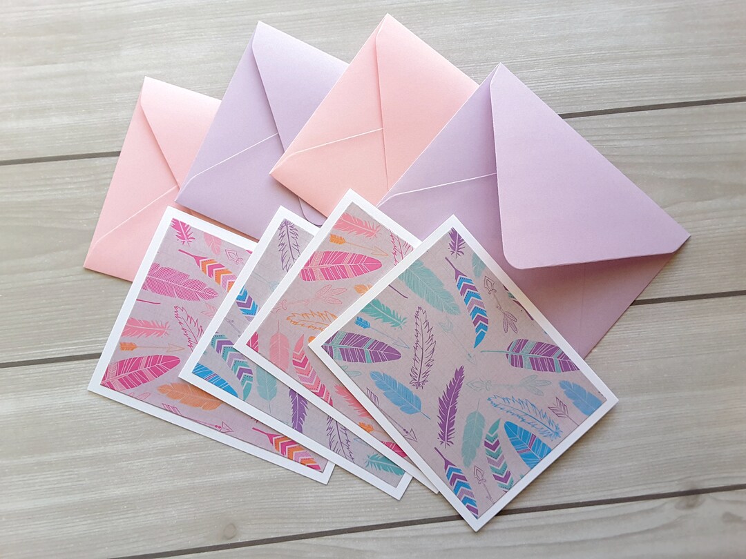 Cartes de correspondance A2 / Papeterie A2 / Avec enveloppes roses et ...