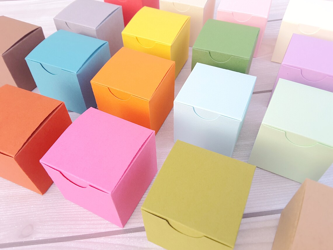 1.75 Assorted Colors Tiny Cube Box / Holiday Gift Box / | Etsy