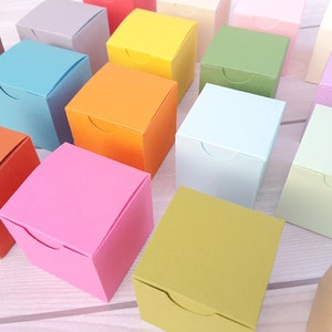 1.75" Assorted Colors Tiny Cube Box / Holiday Gift Box / Jewelry Box ...