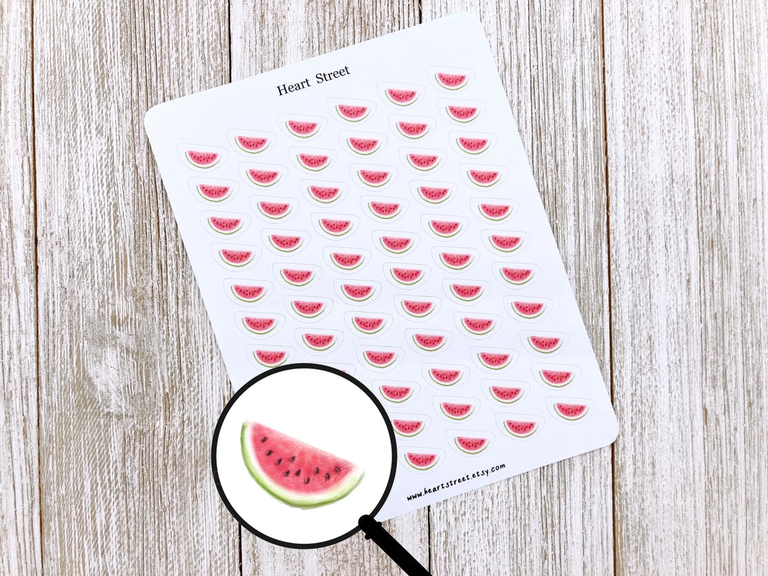 Watermelon Stickers for Planner, Food Stickers for Calendars, Journal ...
