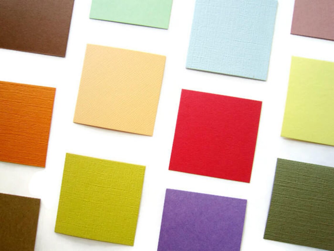 2x2 3x3 4x4 5x5 Inch Square Cards no Hole/ Colorful Flat - Etsy