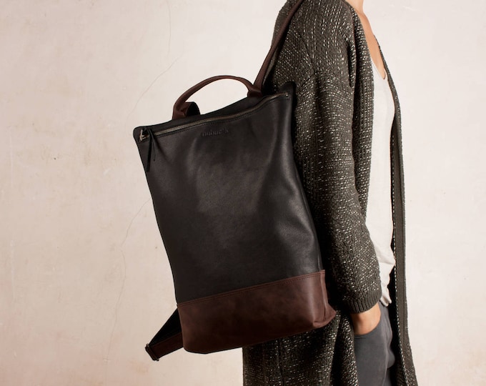 Brown LEATHER BACKPACK Vintage Man Laptop Backpack Man - Etsy