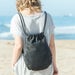 Leather Backpack, Drawstring Backpack, Women Backpack Black, Leather ...