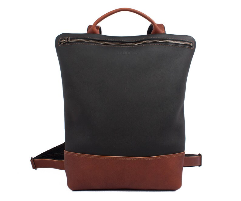 Black leather backapcks for men handmade backpack man | Etsy