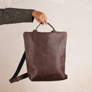 Brown Backpack Purse, Backpacks Leather, Anti-theft Backpack, Unisex ...