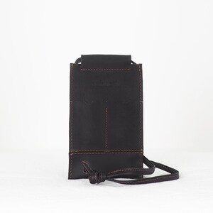 Leather Phone Wallet Purse, Black Phone Purse Crossbody, Slim Mobile ...