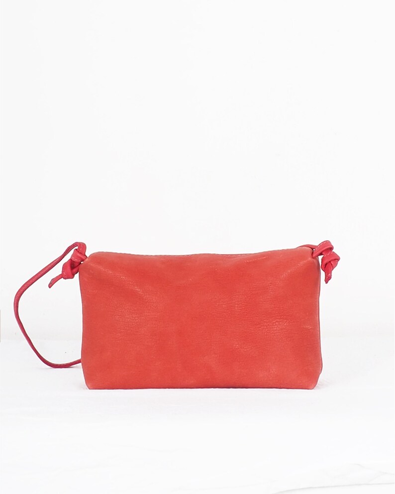 Small Red Leather Crossbody Bag Minimalist Small Purse - Etsy