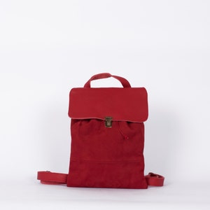 Women Backpack Red, Leather Red Backpack, Leather Backpack Purse ...