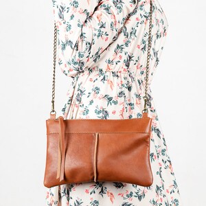 Brown Leather Clutch, Women Brown Purse, Handmade Small Clutch, Small ...