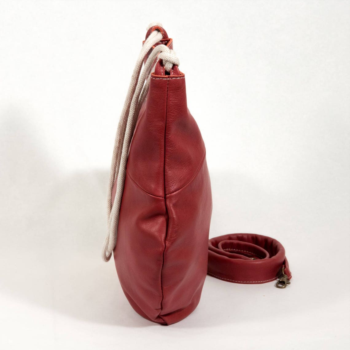 Wine Leather Bags, Leather Shouder Bag, Leather Tote Bag, Vintage ...
