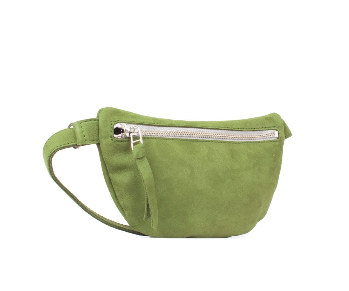 Small Leather Fanny Pack for women in green small leather | Etsy
