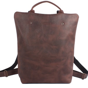 Brown Backpack Purse, Backpacks Leather, Anti-theft Backpack, Unisex ...