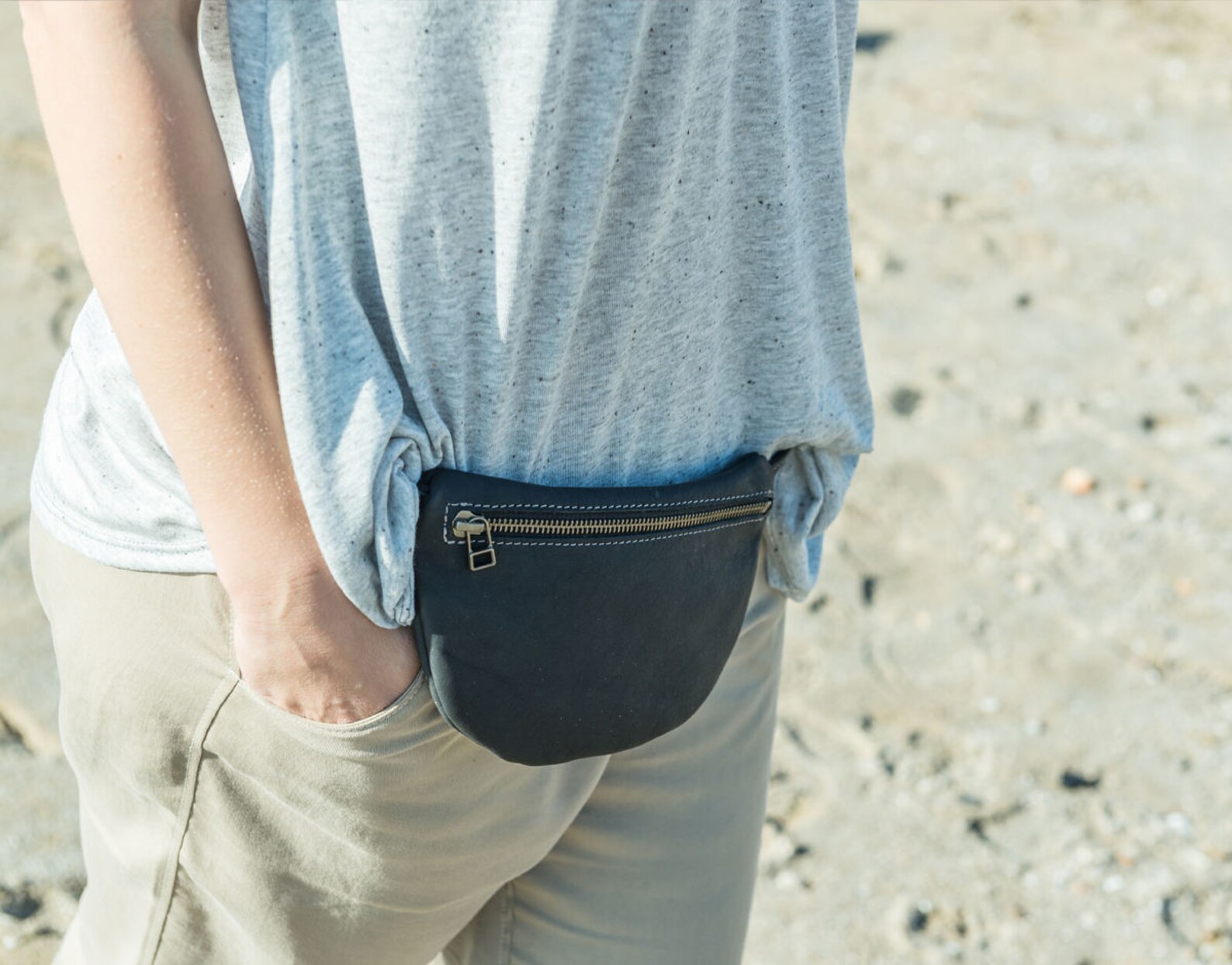 Small Leather Fanny Pack, Women Waist Bag, Small Fanny Pack, Handmade ...