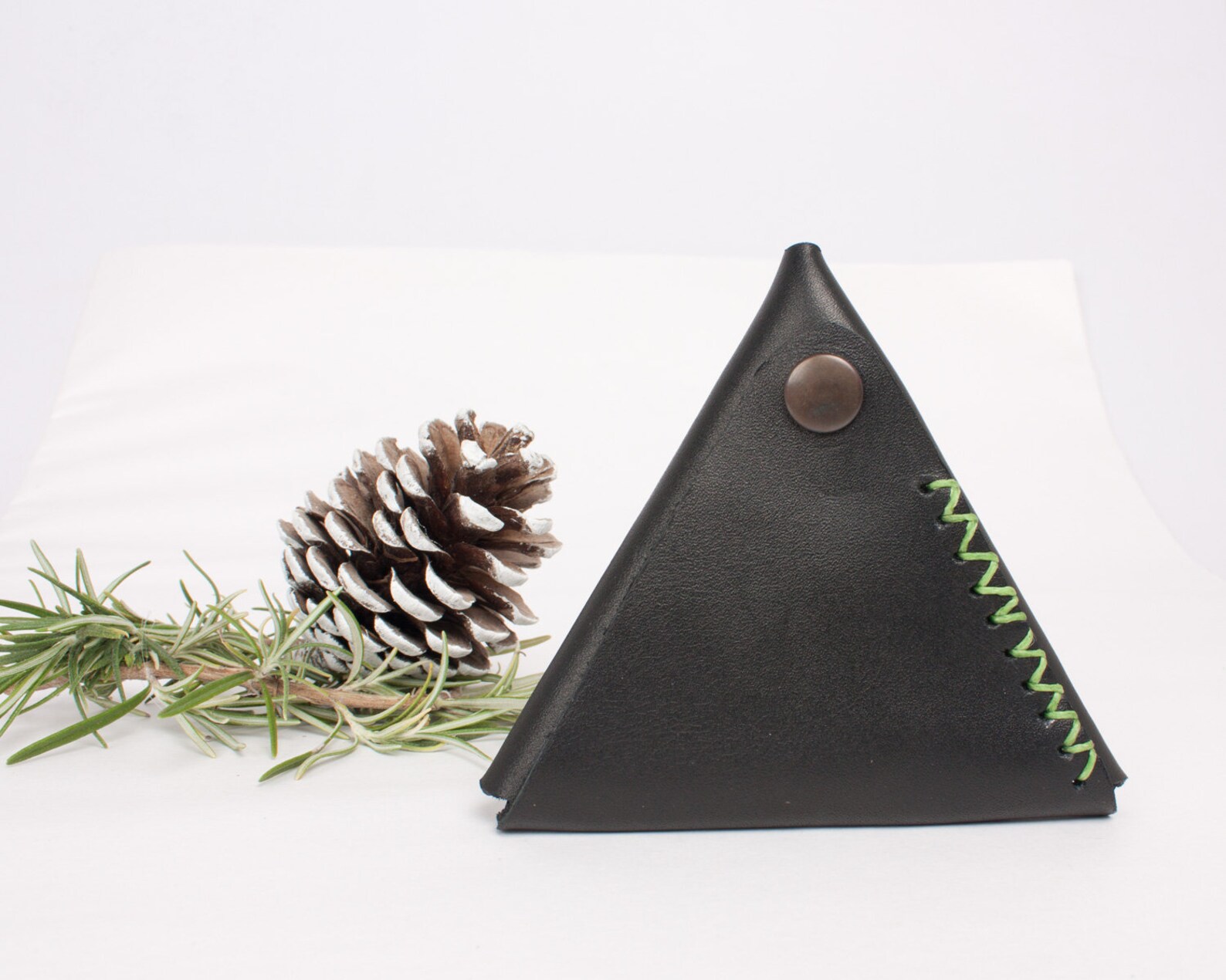 Leather Coin Purse Leather Coin Pouch Triangle Coin Purses | Etsy