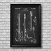 Vintage 1953 "guitar" by Clarence Fender, Patent Drawing, Retro Art ...